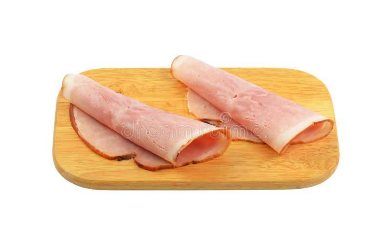 Two ham slices stock photo. Image of cold, food, background - 83662888