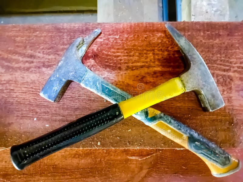 Two Hammers with an Abstract Background, As a Tool for Hammering Nails ...