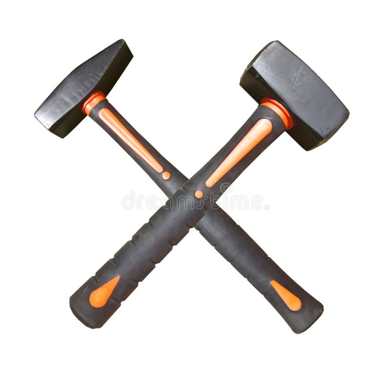 Two Hammers crossed stock photo. Image of copy, improvement - 2160588