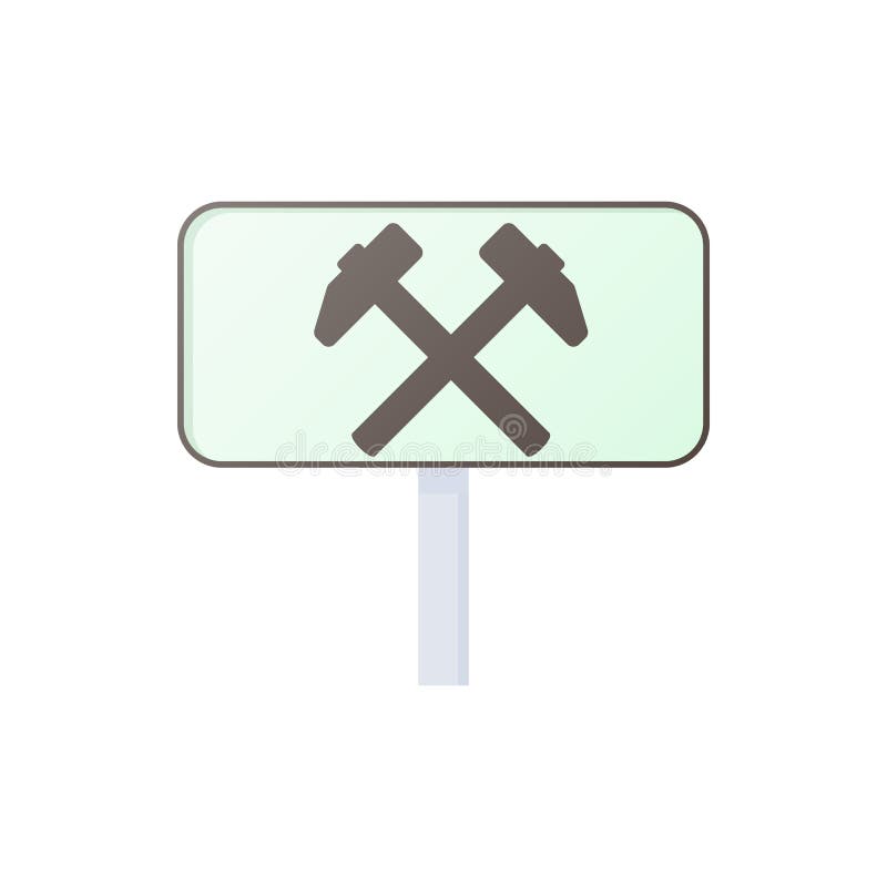 Two crossed hammers symbol stock vector. Illustration of hammer - 36449080