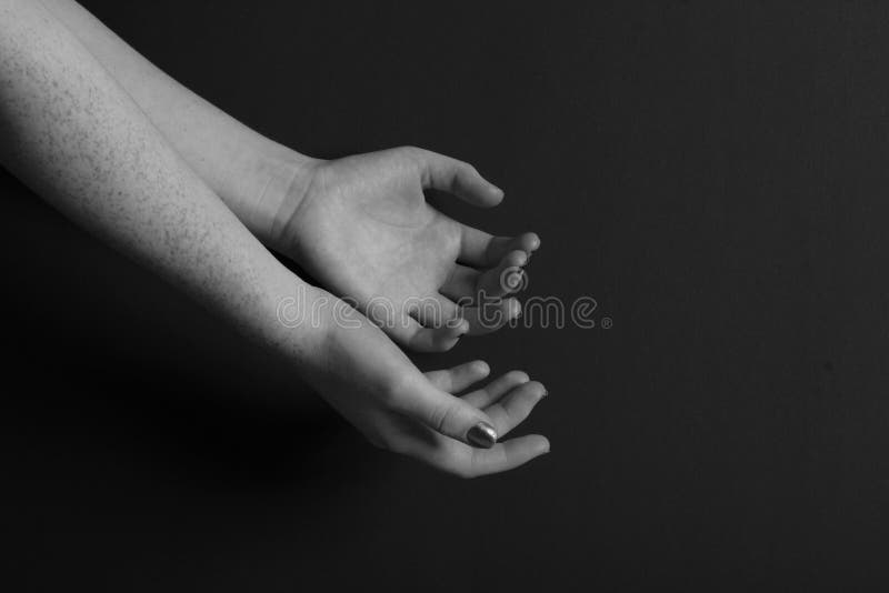 Two Hand black background stock image. Image of background - 136106369