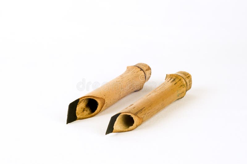 Two Hand Made Calligraphy Pens Stock Photo - Image of black, bamboo ...
