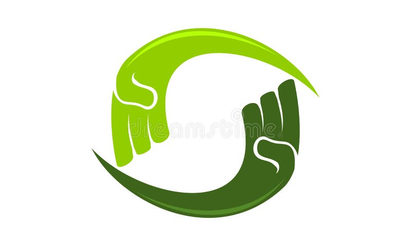 Two Hand Rotate stock vector. Illustration of friendship - 105037448