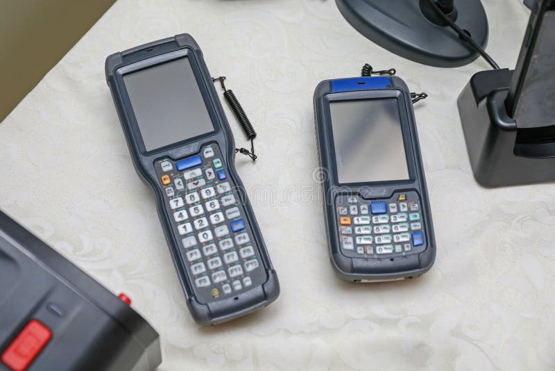 Two Handheld Computers stock photo. Image of communication - 146208108