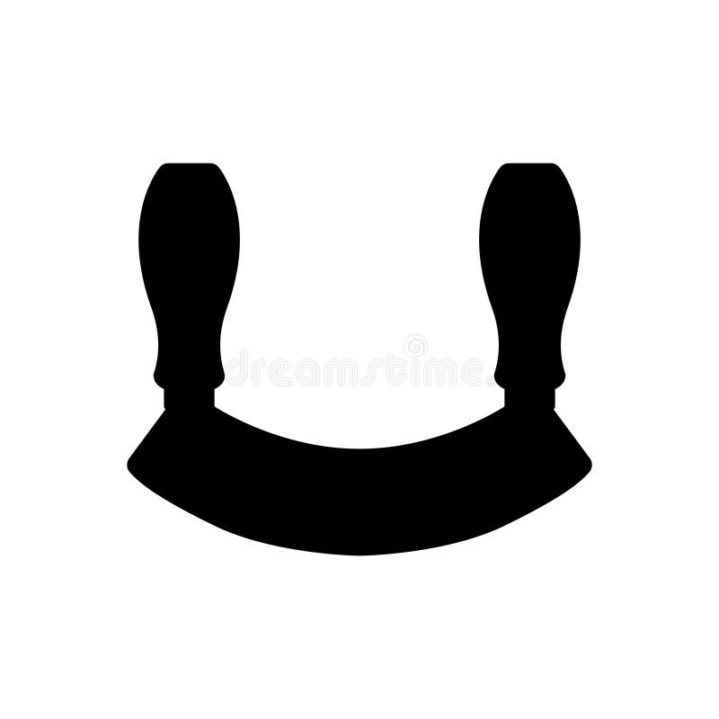 Two Handle Knife Silhouette. Black and White Icon Design Element on ...