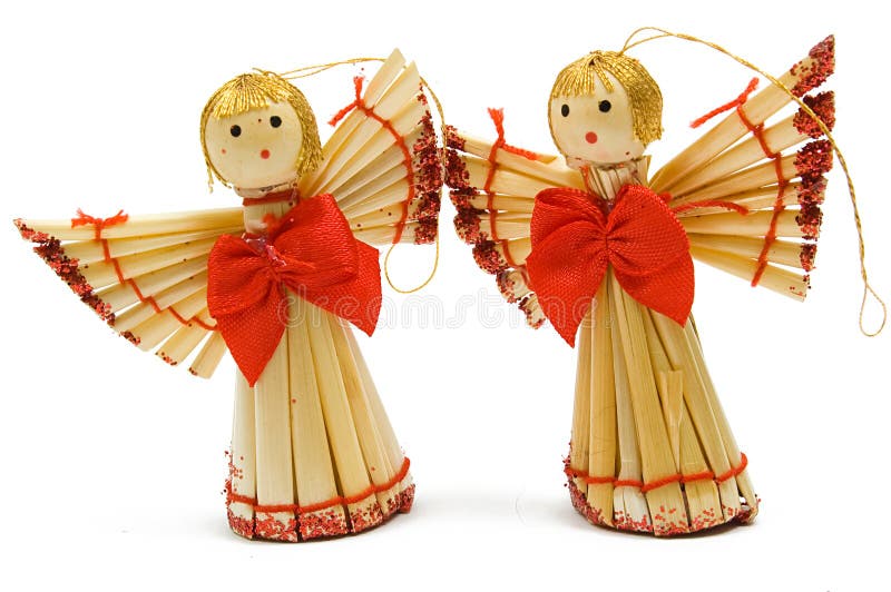 Straw christmas angels stock image. Image of object, culture - 16745989