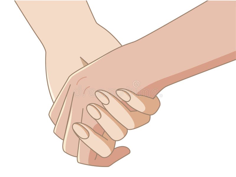 Two hands stock illustration. Illustration of romantic - 7944884