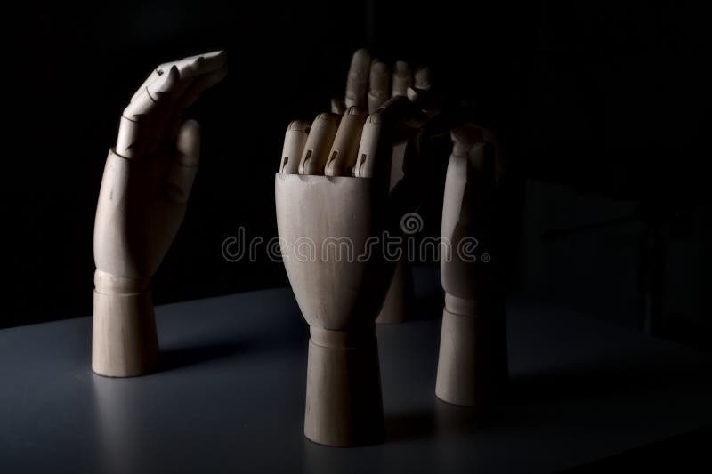 Two Hands Approaching Two Other Hands that are Hesitating Stock Image ...