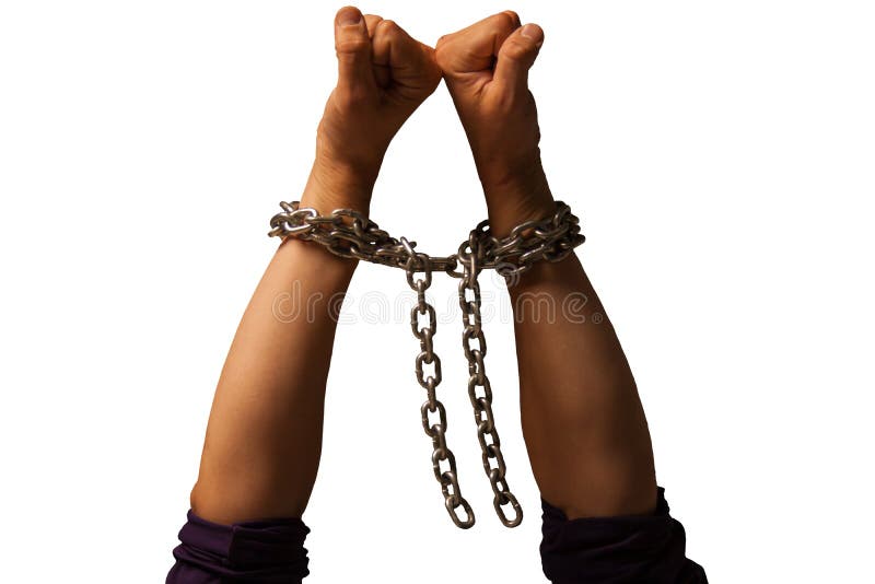 Hands in chains stock image. Image of danger, tied, hopeless - 5264627