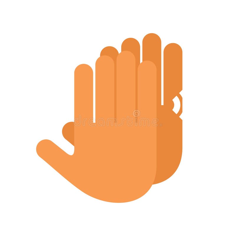 Two Hands Clapping Creating a Loud Sound Effect Stock Illustration ...