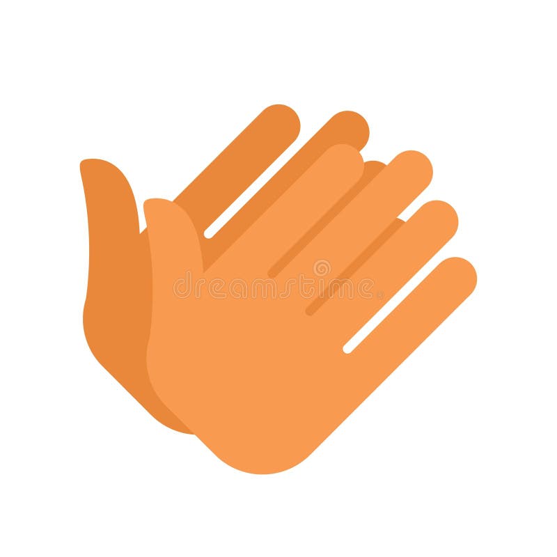 Two Hands Clapping Making Applause Sound Stock Illustration ...