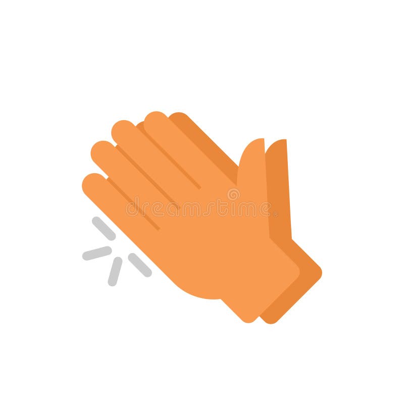 Two Hands Clapping Showing Appreciation Icon Stock Vector ...