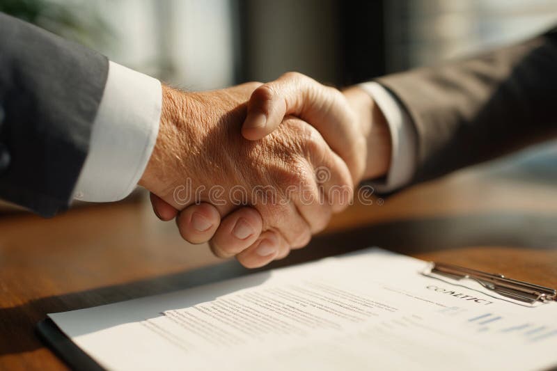 Contract Signed As a Symbol of Agreement between Two Professionals ...
