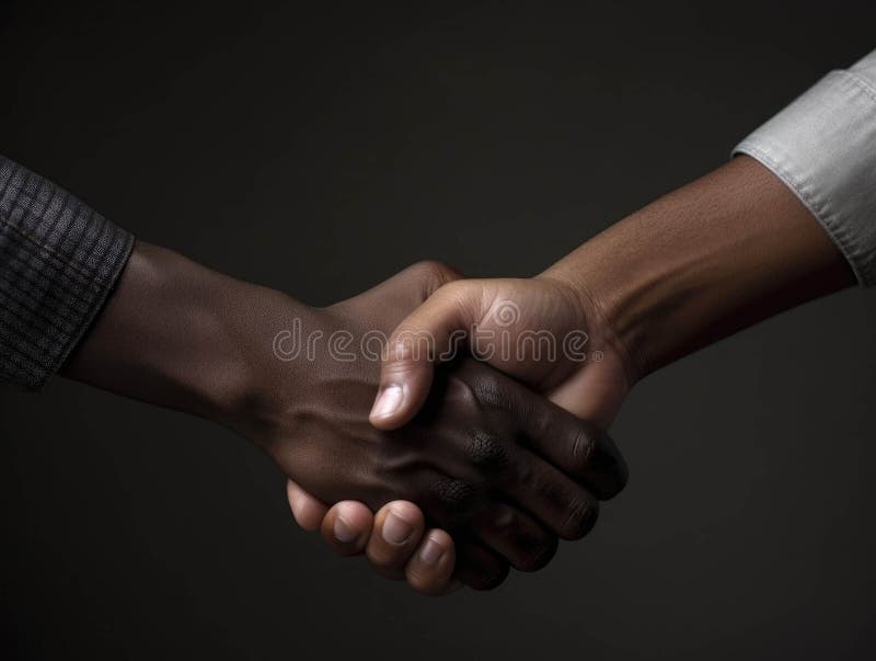 Two Hands Clasped Together in a Handshake of Mutual Gain. AI Generation ...