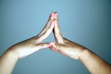 Two hands coming together stock image. Image of female - 6849267