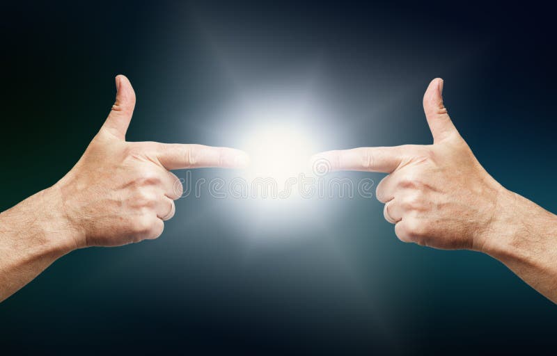 Two hands connecting stock photo. Image of business, electrical - 31102886