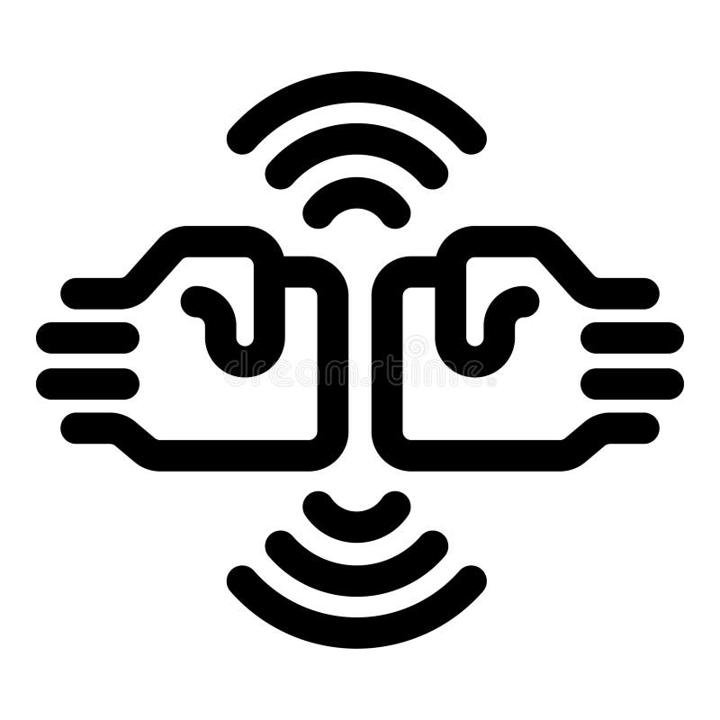 Two People Connecting through Wireless Technology Stock Illustration ...