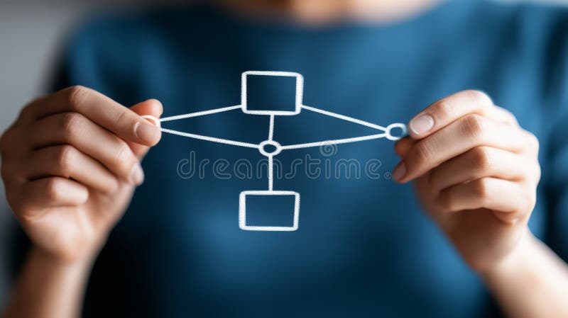 Hands Holding a Flowchart Illustration while Brainstorming Ideas ...