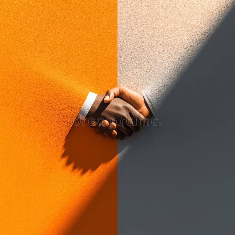 Minimal Corporate Handshake Concept, Teamwork and Partnership Theme ...