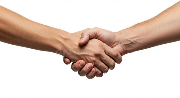 Two Hands Engaged in a Handshake Symbolizing Agreement or Partnership ...