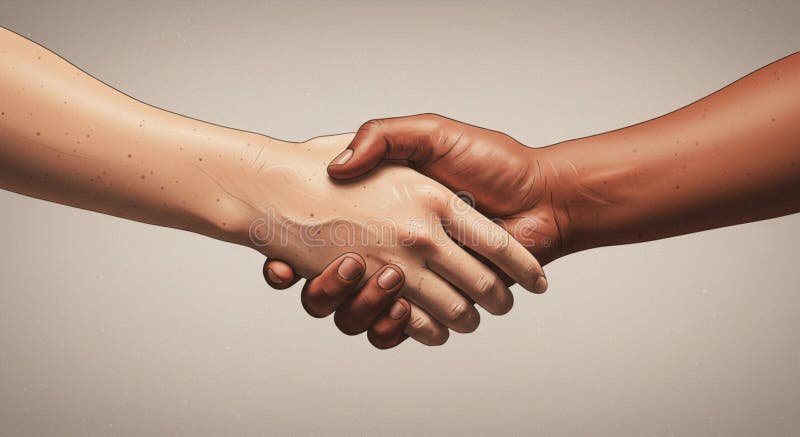 Two Hands Engaging in a Handshake, Symbolizing Agreement or Partnership ...