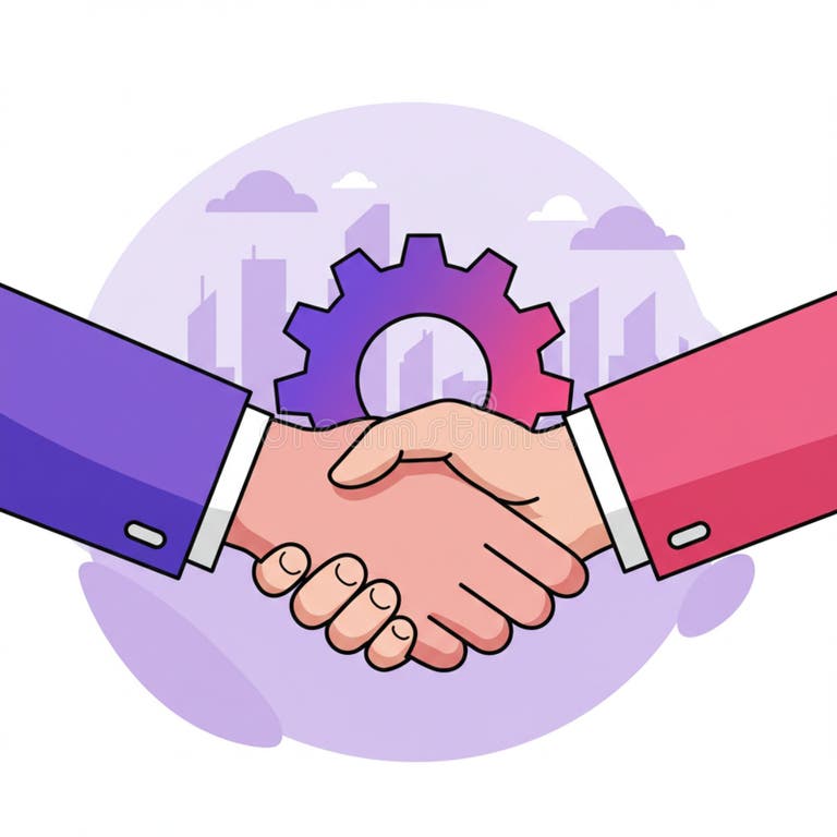 Two Hands Engaging in a Handshake, Symbolizing Cooperation or Agreement ...