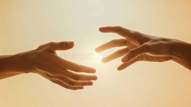 Two Hands Extend Toward Each Other, Symbolizing a Desire for ...