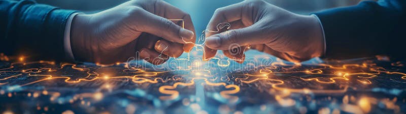 Hands Interacting with Glowing Circuit Board Technology Stock ...