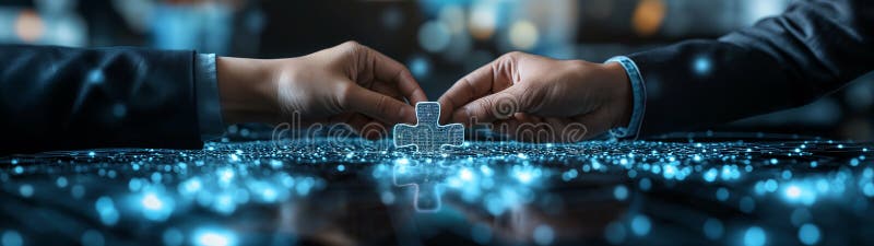 Hands Interacting with Glowing Circuit Board Technology Stock ...