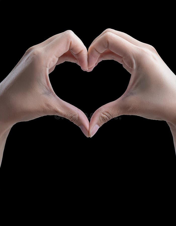 Female Hand Heart Shape on the Isolated Background, Clipping Path Stock ...