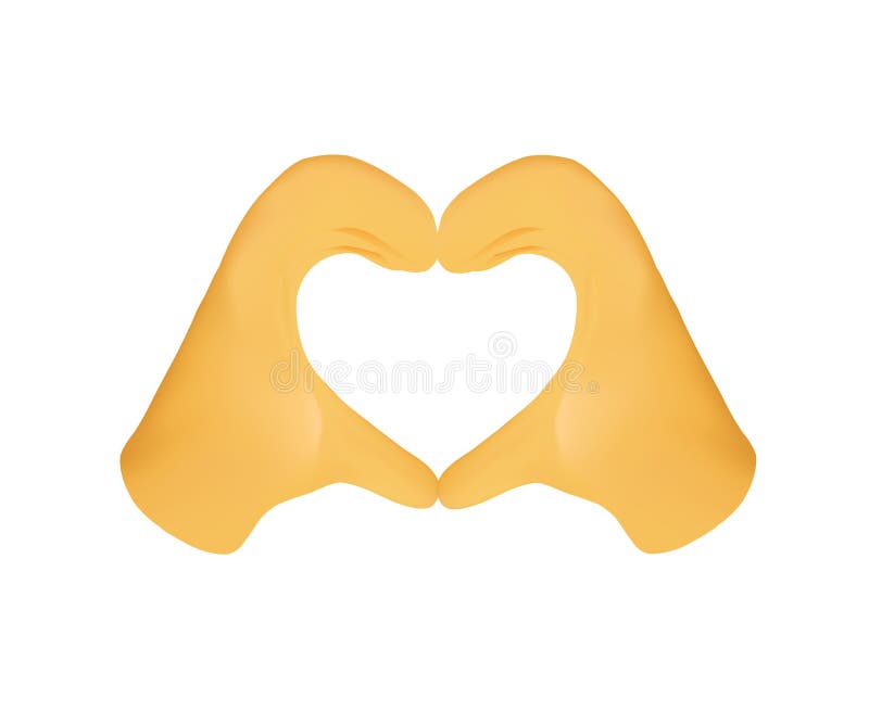 Two Hands Form a Heart Shape Emoji Symbolizing Love, Unity, and ...