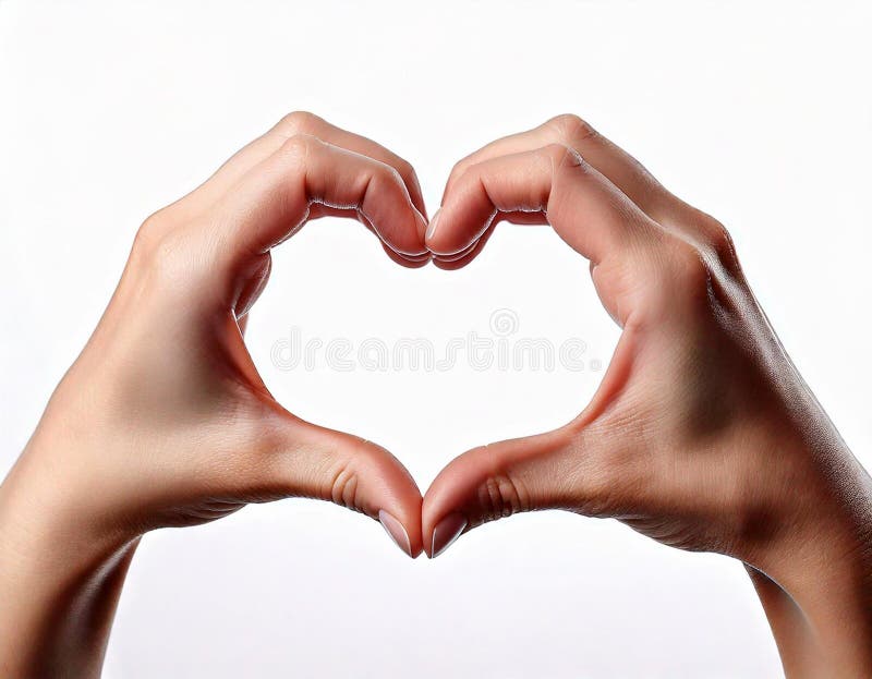 Two Hands Forming a Heart Shape, Symbolizing Love and Connection Stock ...
