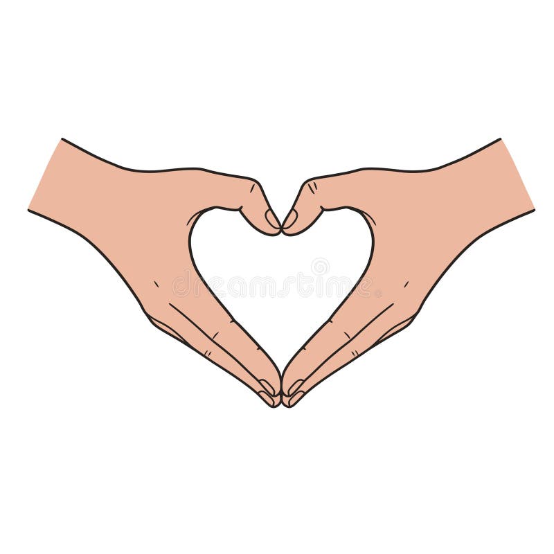 Hands heart clip art. stock illustration. Illustration of unity - 362243862