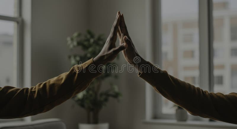 Two Hands Forming a Triangle Shape, Symbolizing Unity and Partnership ...