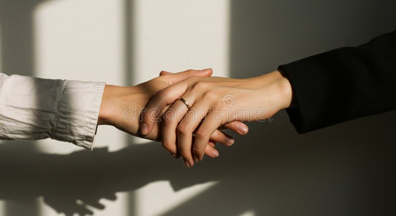 Tender Hands Clasped: a Symbol of Support and Connection Stock ...