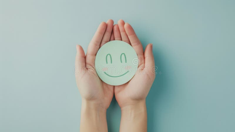 The Hands Holding Smiley Face. AI Generated Stock Image - Image of ...