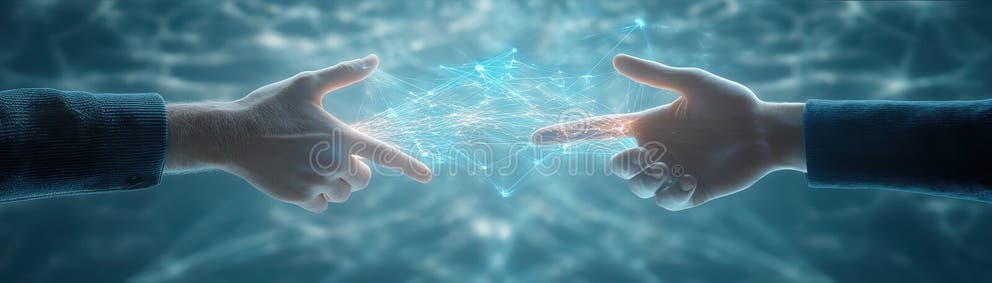 Two Hands Gently Touching, Symbol of Connection, Affection, and Support ...