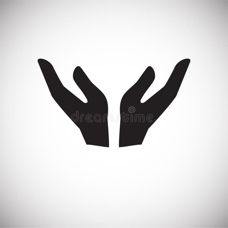 Two Hands Gesture Icon on White Background for Graphic and Web Design ...