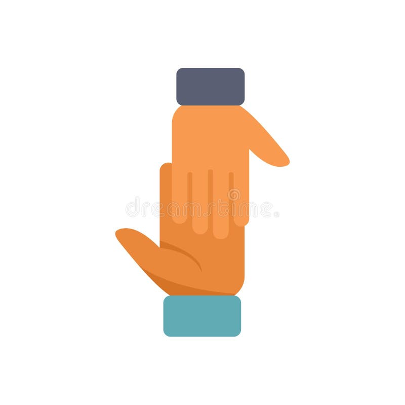 Two Hands Giving Support and Helping Each Other Stock Illustration ...