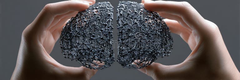 Conceptual Vision of a Brain Formed by Intertwined Hands Representing ...