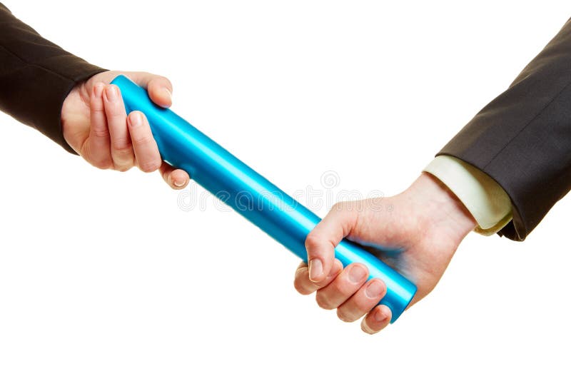 Hands at Baton Handing Over Stock Photo - Image of cutout, partnership ...