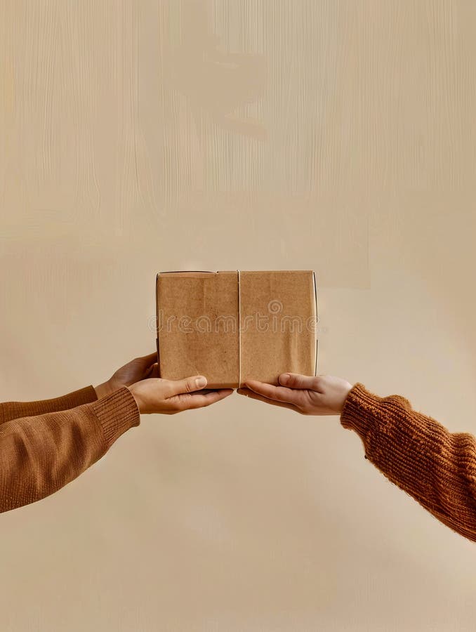 Two Hands Holding a Brown Book Stock Photo - Image of weapon, book ...