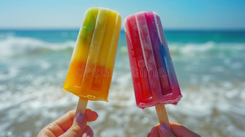 Two Hands Holding Colorful Popsicles Stock Photos - Free & Royalty-Free ...