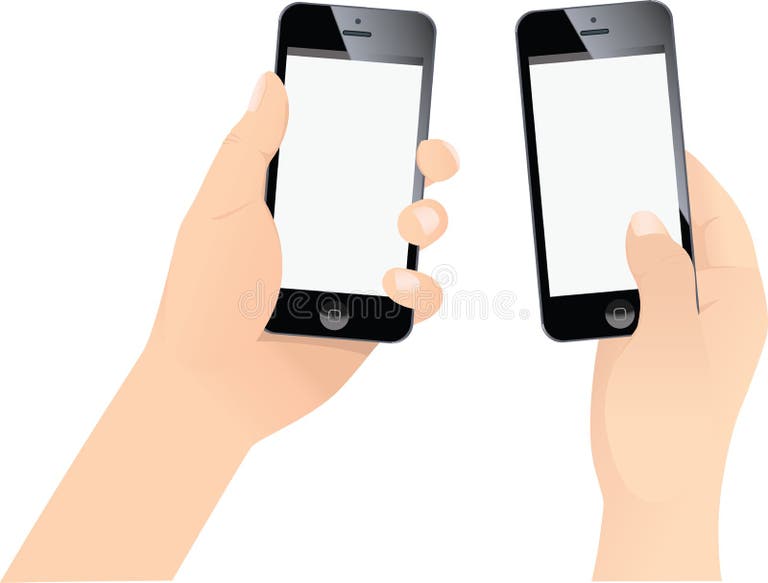 Hands Holding Iphone Stock Illustrations – 403 Hands Holding Iphone ...