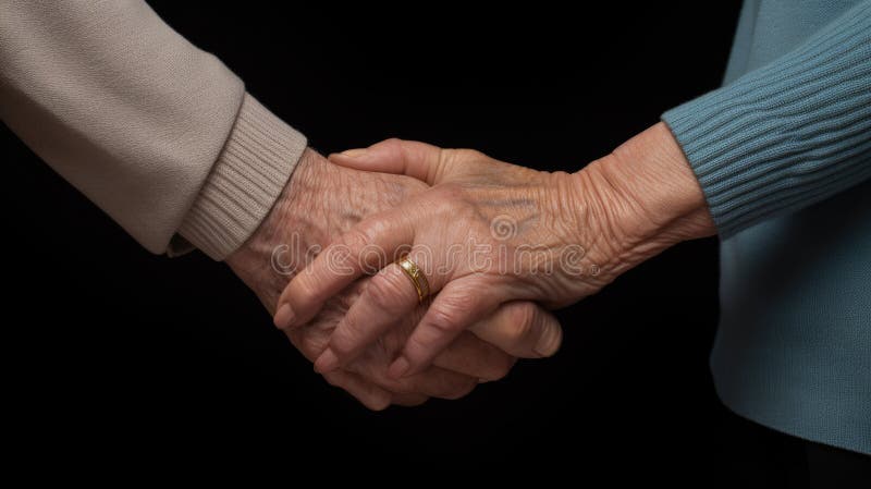 Two Hands are Intimately Interlocked. AI Generated Stock Photo - Image ...