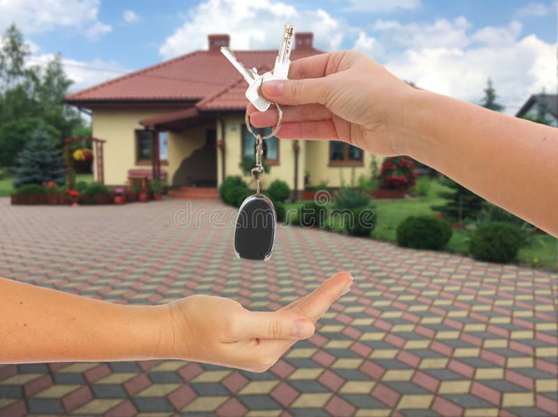 Two Hands Handing Over Keys Stock Image - Image of give, business: 34453753