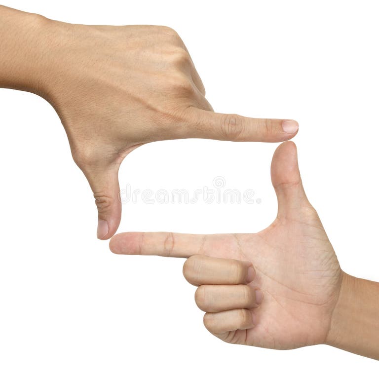 Two hands make frame shape stock image. Image of caucasian - 16185463