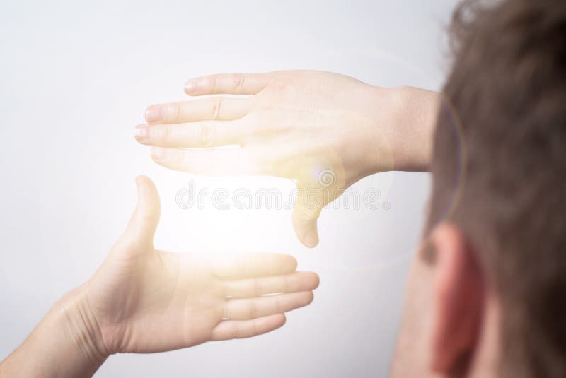 Two Hands Make Frame Shape Isolated Stock Photo - Image of background ...