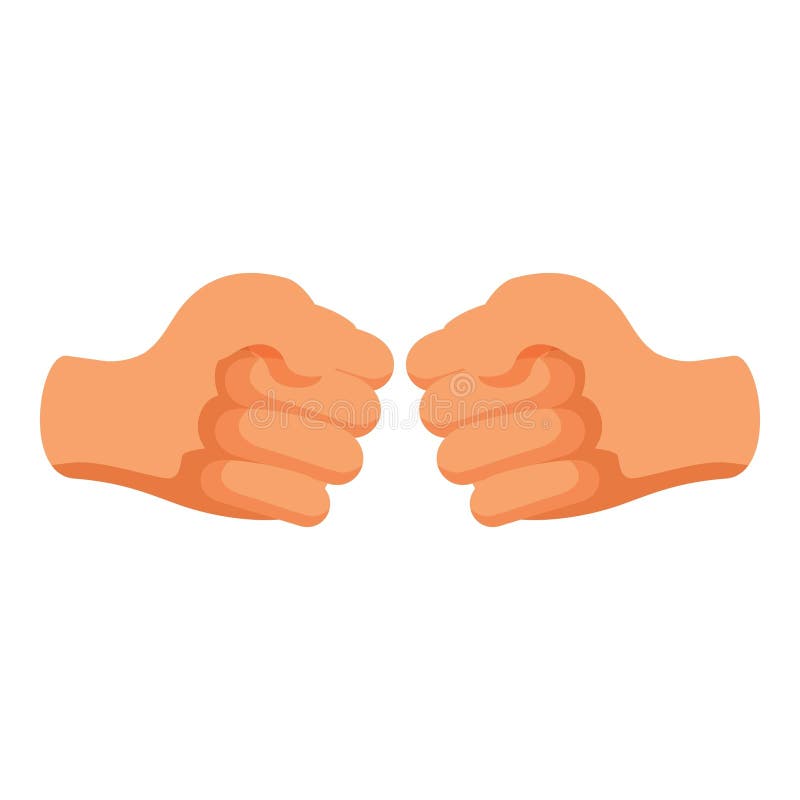 Two Hands Showing Fist Bump Gesture in Cartoon Style Stock Vector ...