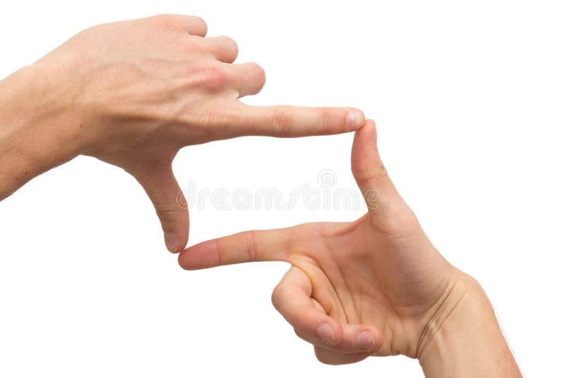 Two Hands Making a Frame from Fingers Stock Image - Image of making ...